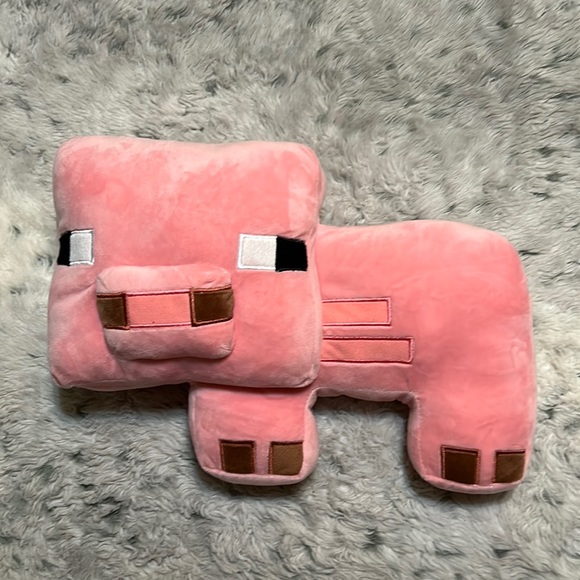 mojang | Toys | Nwot Large Minecraft Pig Plushie | Poshmark